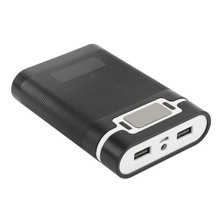 Power Bank Box, LED Lights Battery Charger Outer Case For Cameras Black ...