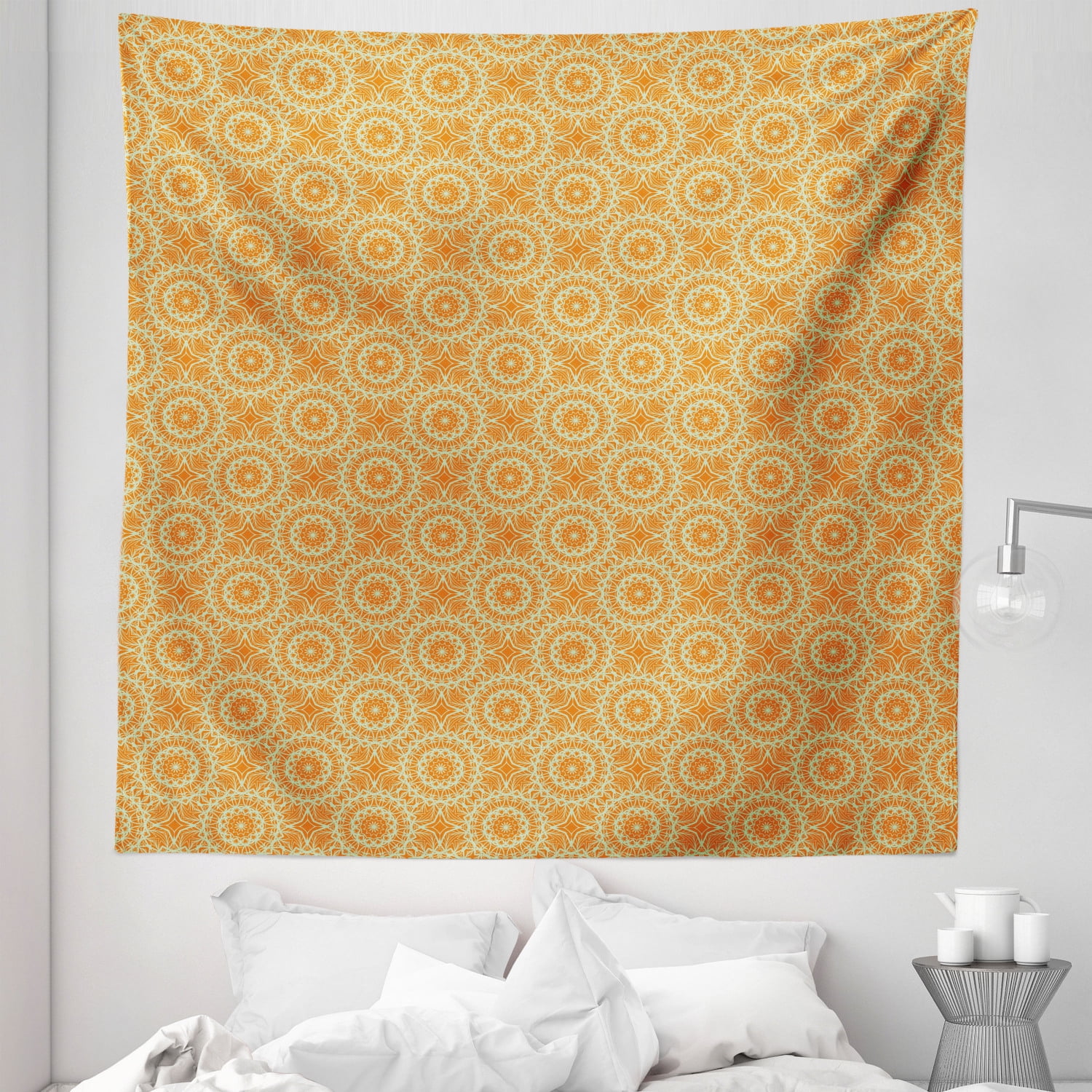 Mandala Tapestry, Oriental Style Bicolour Nostalgic Classic Sun Like ...