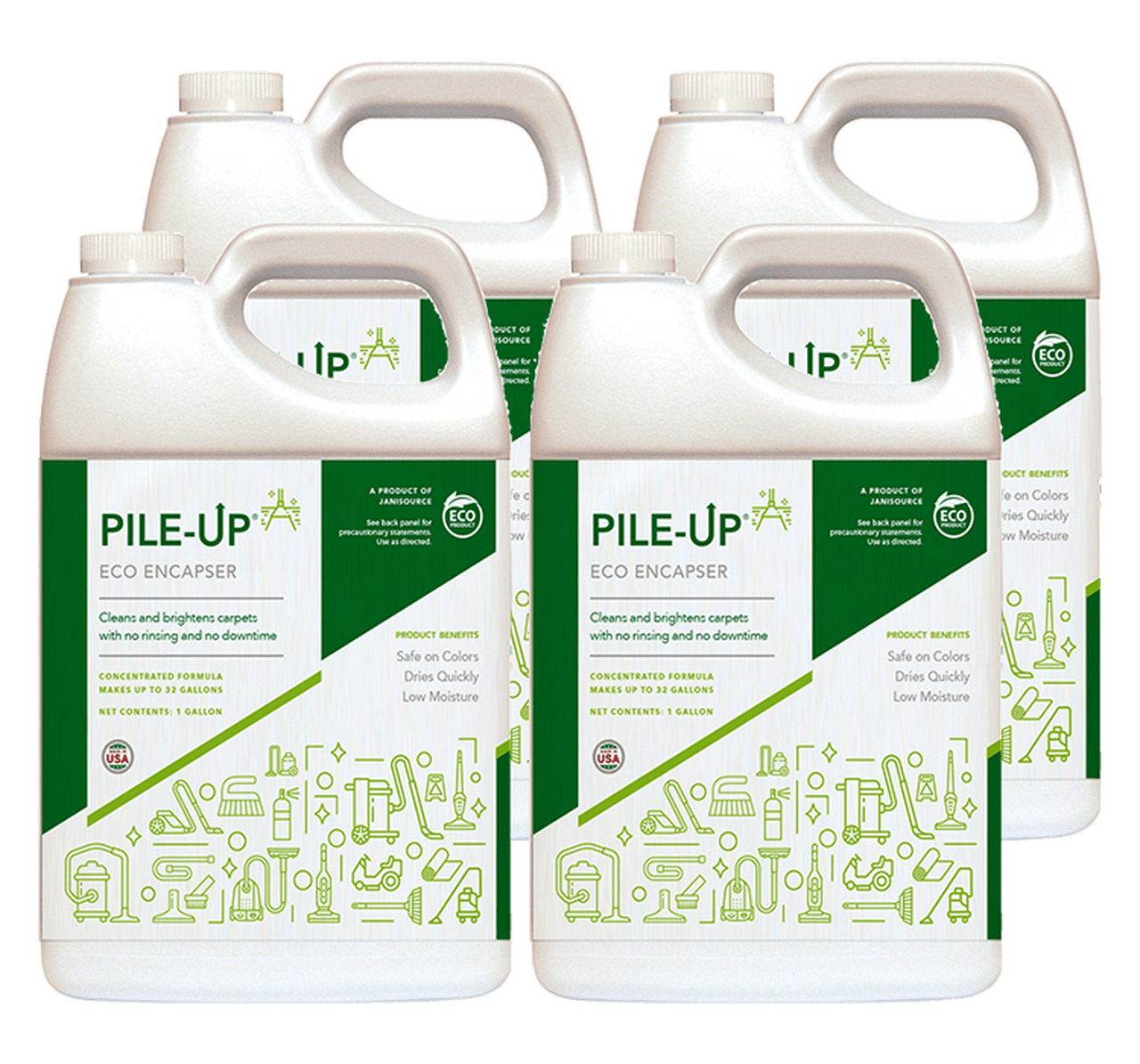PileUP Eco Encapsulating Carpet Cleaner Concentrate - 1 Gallon (Case of ...
