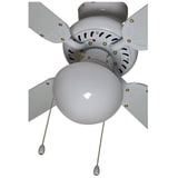 Boston Harbor CF-78133 Ceiling Fan, 4-Blade, White Housing, 42 in Sweep ...