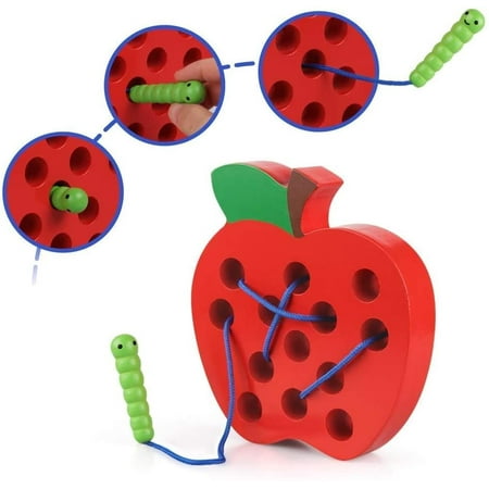 Sunshine smile pineapple threading game, wooden threading game ...