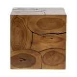 Mid Century Modern Zelda Teak Wood Stool-Ottoman - Walmart.com