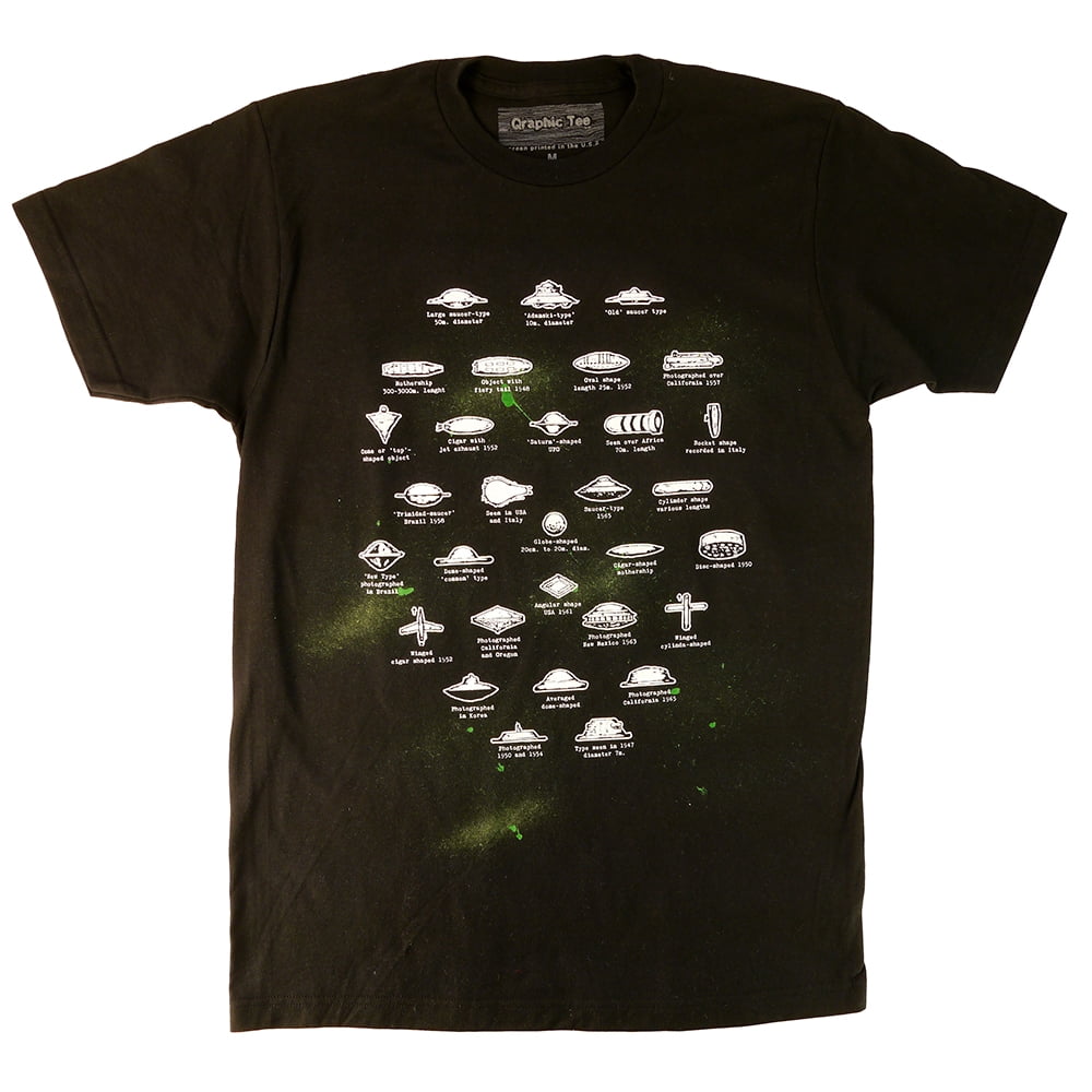Qraphic Tee - UFO chart T-Shirt with airbrush background, Screen ...