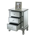 Convenience Concepts Gold Coast Vineyard 3-Drawer Mirrored End Table ...