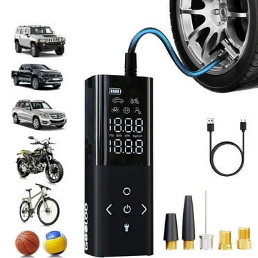 Cordless Tire Inflator Portable Air Compressor, 150 PSI Handheld ...