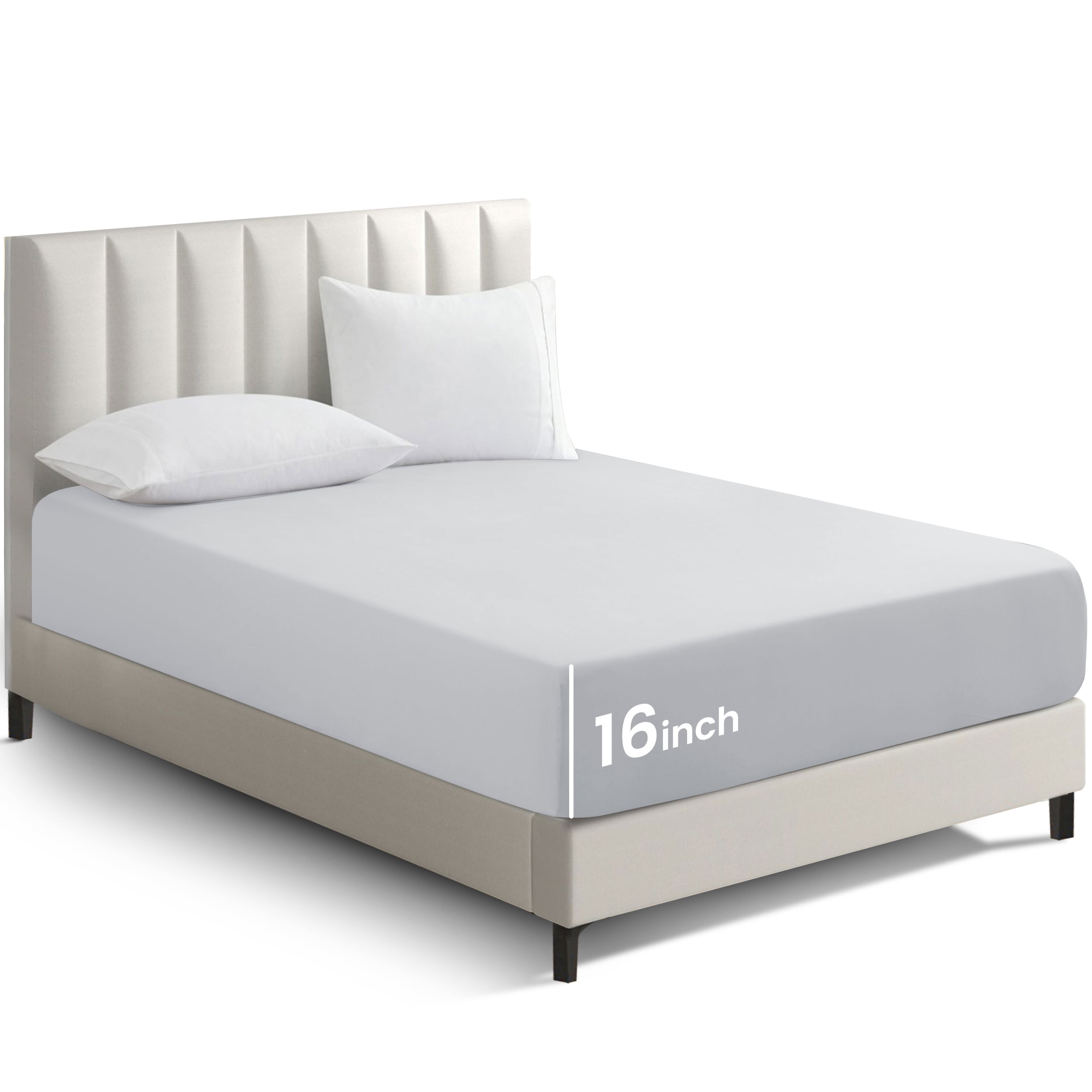 IR Imperial Rooms Fitted Bed Sheet Deep Pocket Brushed Microfiber 1800 ...