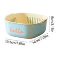 Double-Layer Plastic Drain Basket for Kitchen, Multi-Functional Storage ...