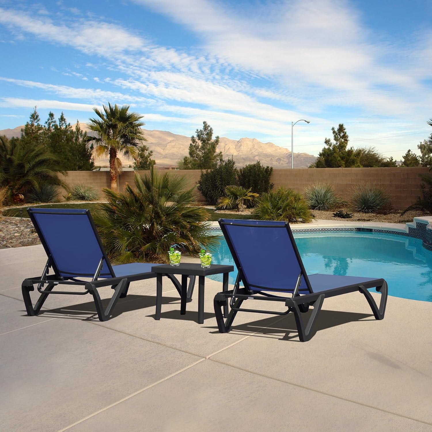 Click here for Domi Outdoor Living Aluminum Chaise Lounge Chairs... prices