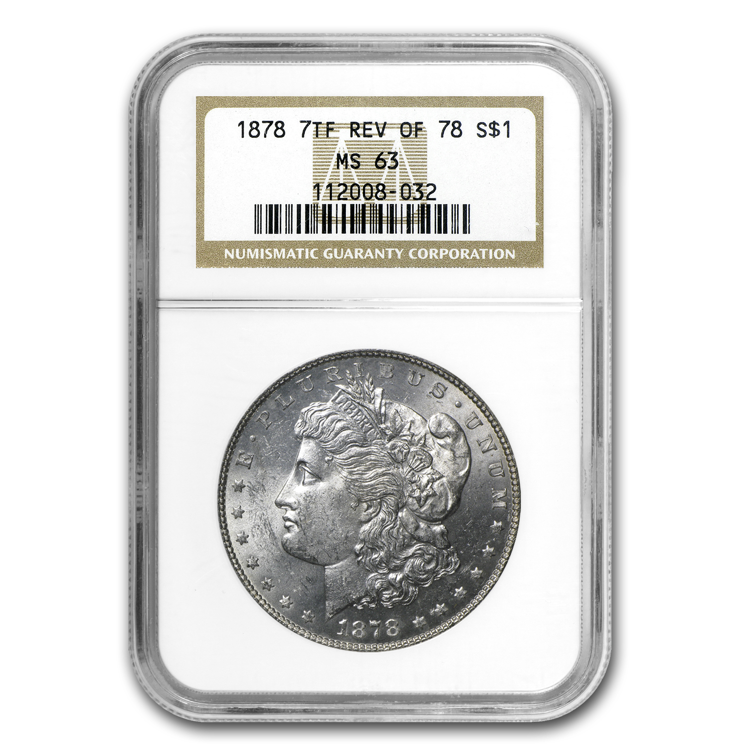U.S. Mint - 1878 Morgan Dollar 7 TF Rev of 78 MS-63 NGC - Walmart.com ...