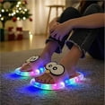 Women's Cute Cartoon Eyes Motion Sensor LED Light Up Slippers Indoor ...