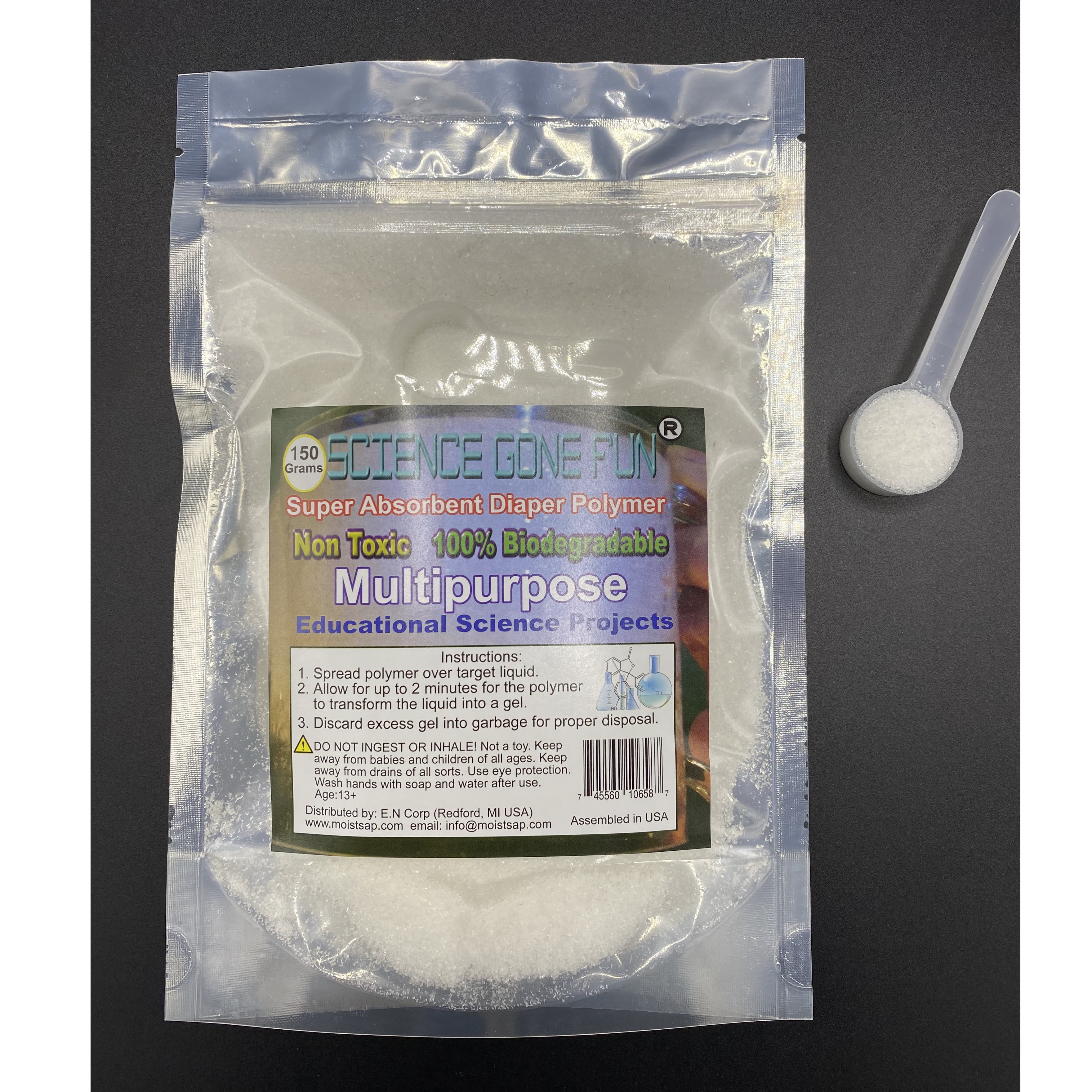 Sodium Polyacrylate Powder Super Absorbent Polymer Bulk 150 Grams ...