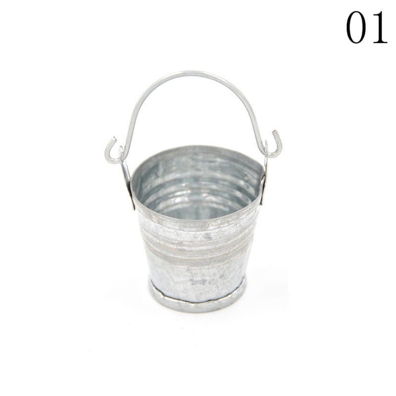 Craft Supplies & Tools Mini farm bucket garden decor Miniature bucket ...