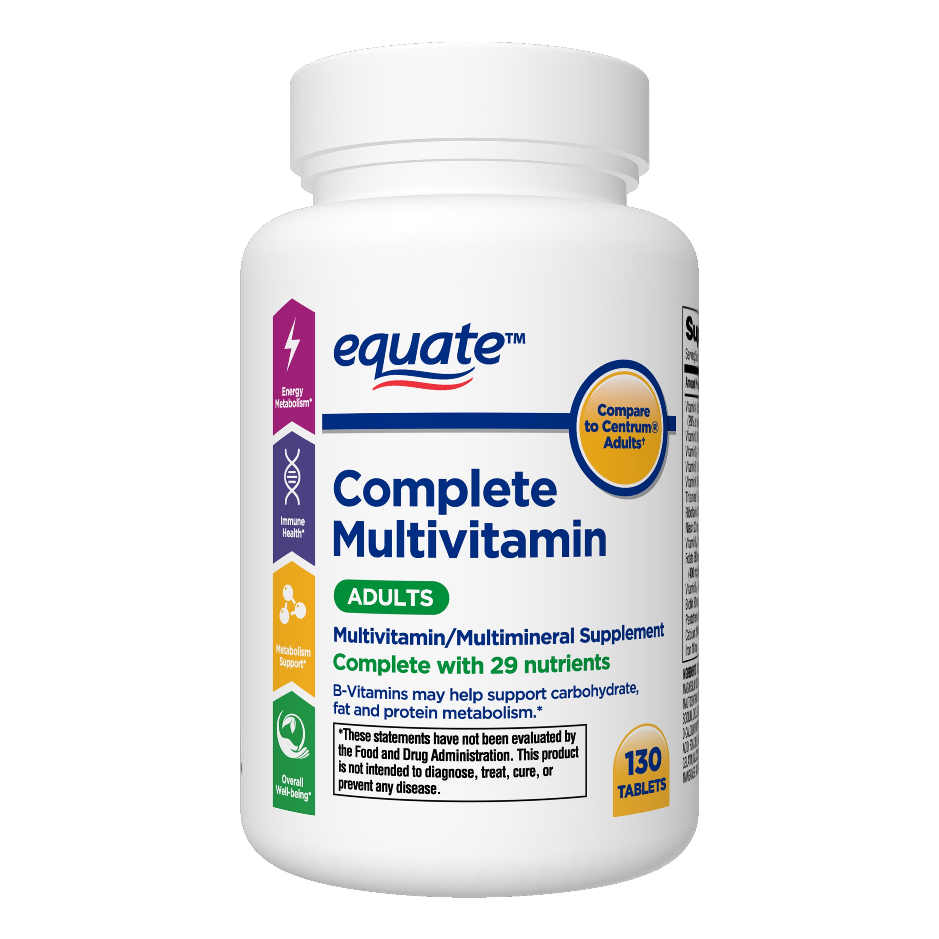 Equate Complete Multivitamin Tablets Adults 130 Count