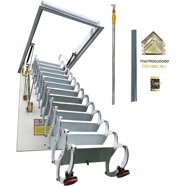 11 Steps 3m Electirc Attic Ladder Aluminum Folding With Remote Loft 31. ...