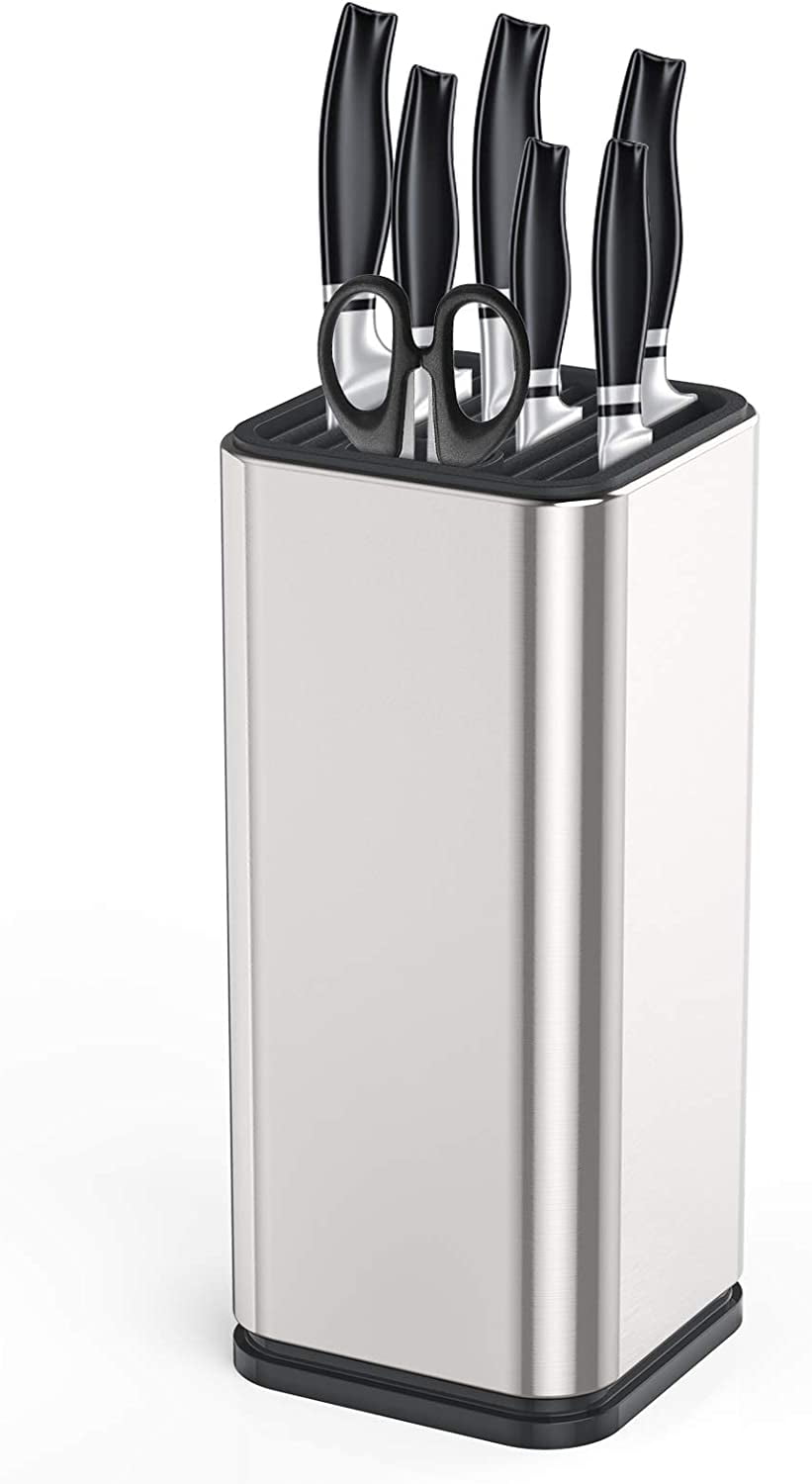 SEISSO Knife Holder Rectangular Knife Block 12 Slots Storage,Detachable ...