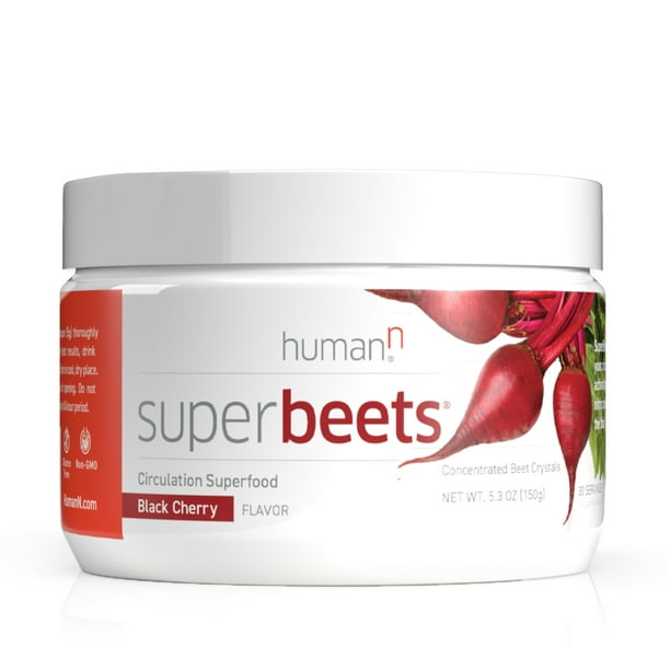 HumanN SuperBeets Black Cherry Beet Root Powder Nitric Oxide Boost - 30 ...
