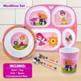 Bentology 5 Pc Mealtime Set for Kids & Toddlers, Fairy Theme-Includes ...