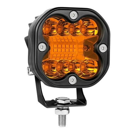 3-inch Amber Led Work Light 160w 3500k 16000lm 12v-24v Quad Row Cube ...