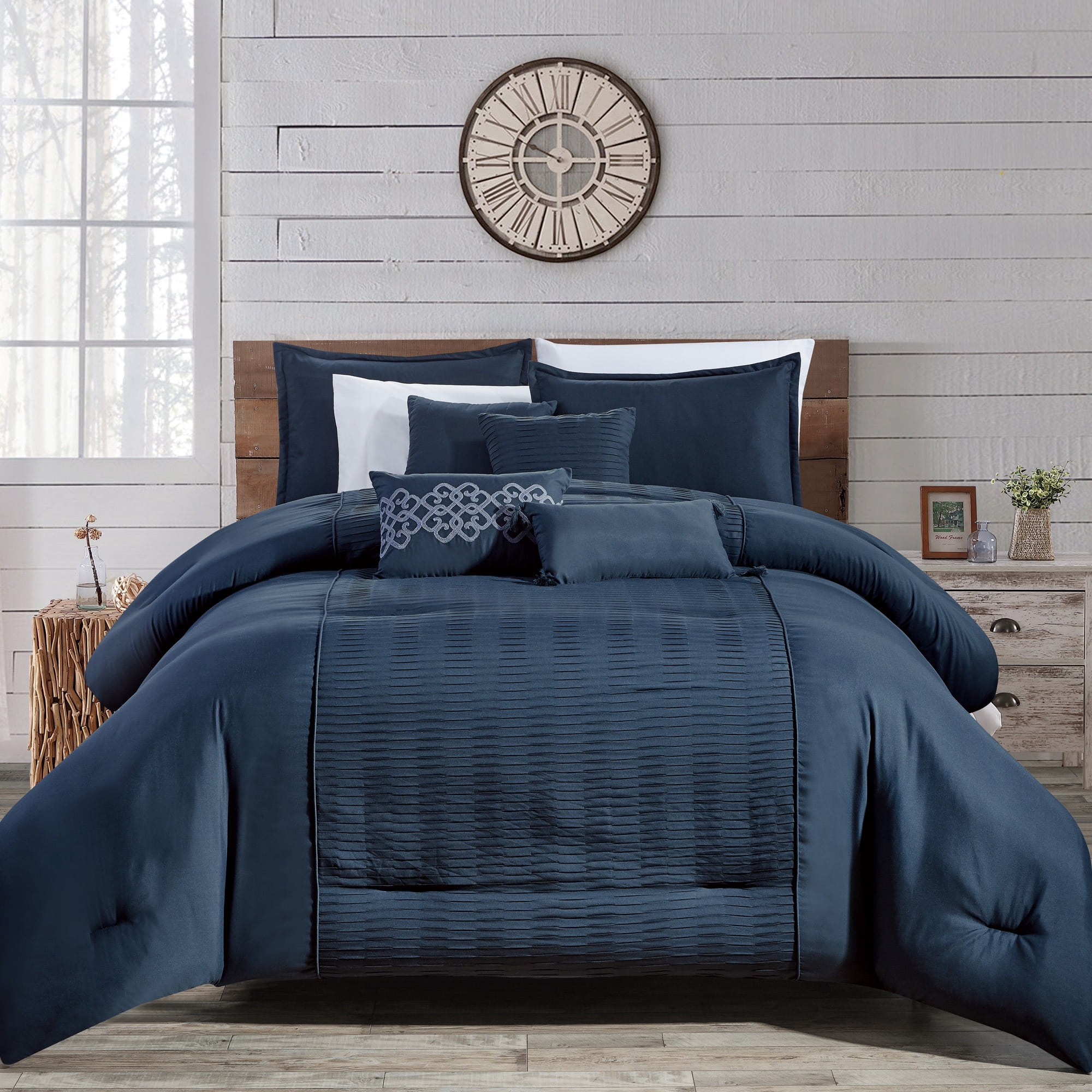 HGMart Bedding Comforter Set Bed In A Bag 7 Piece Luxury Microfiber