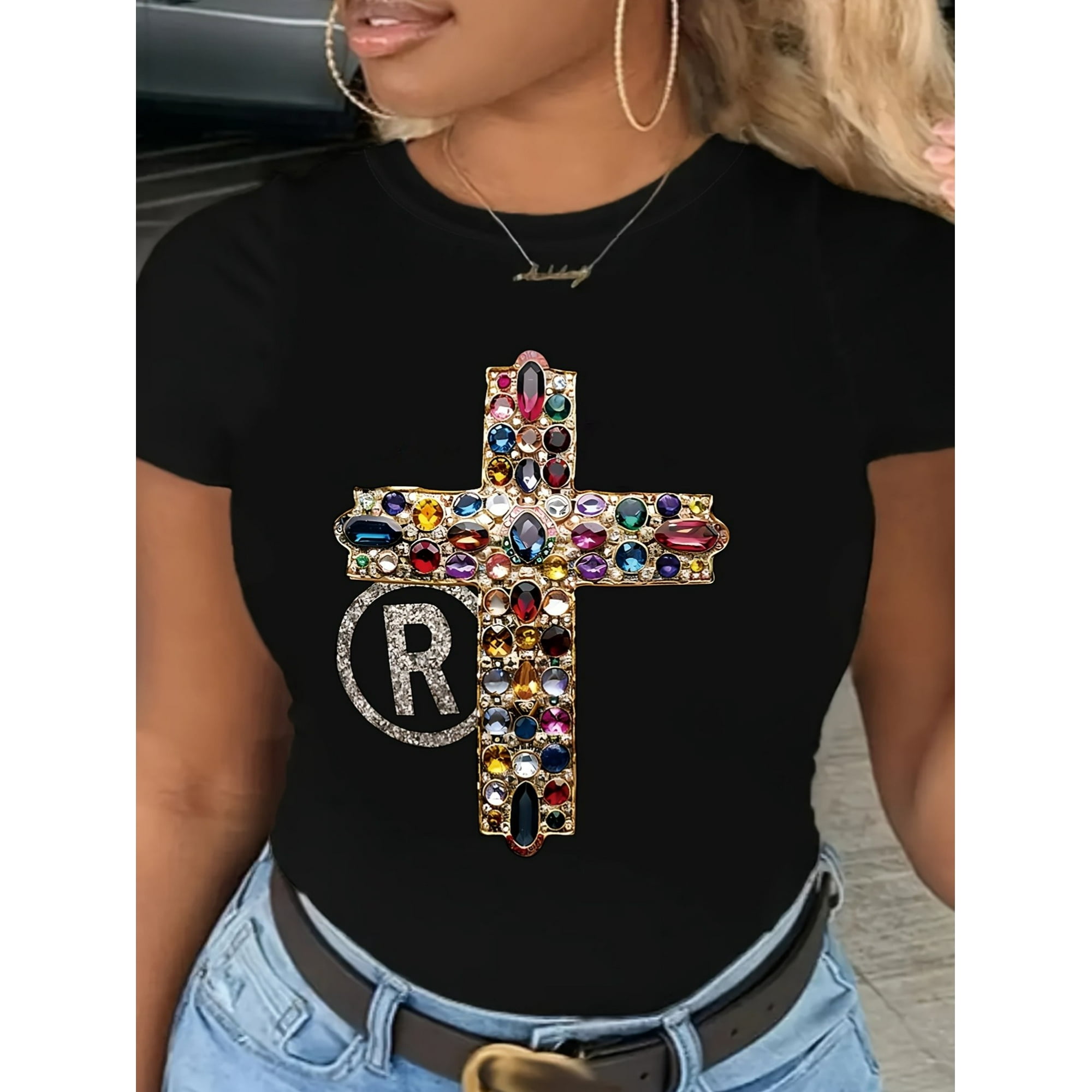 Click here for Generic Womens Faith-Inspired Rhinestone Cross Pri... prices