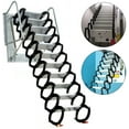 Fichiouy Al-Mg Portable Wall Mounted Expansion Folding Step Loft Stairs ...
