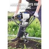 Wild Badger Power Auger Post Hole Digger 2.6HP 1.9KW Strong 53cc Gas ...