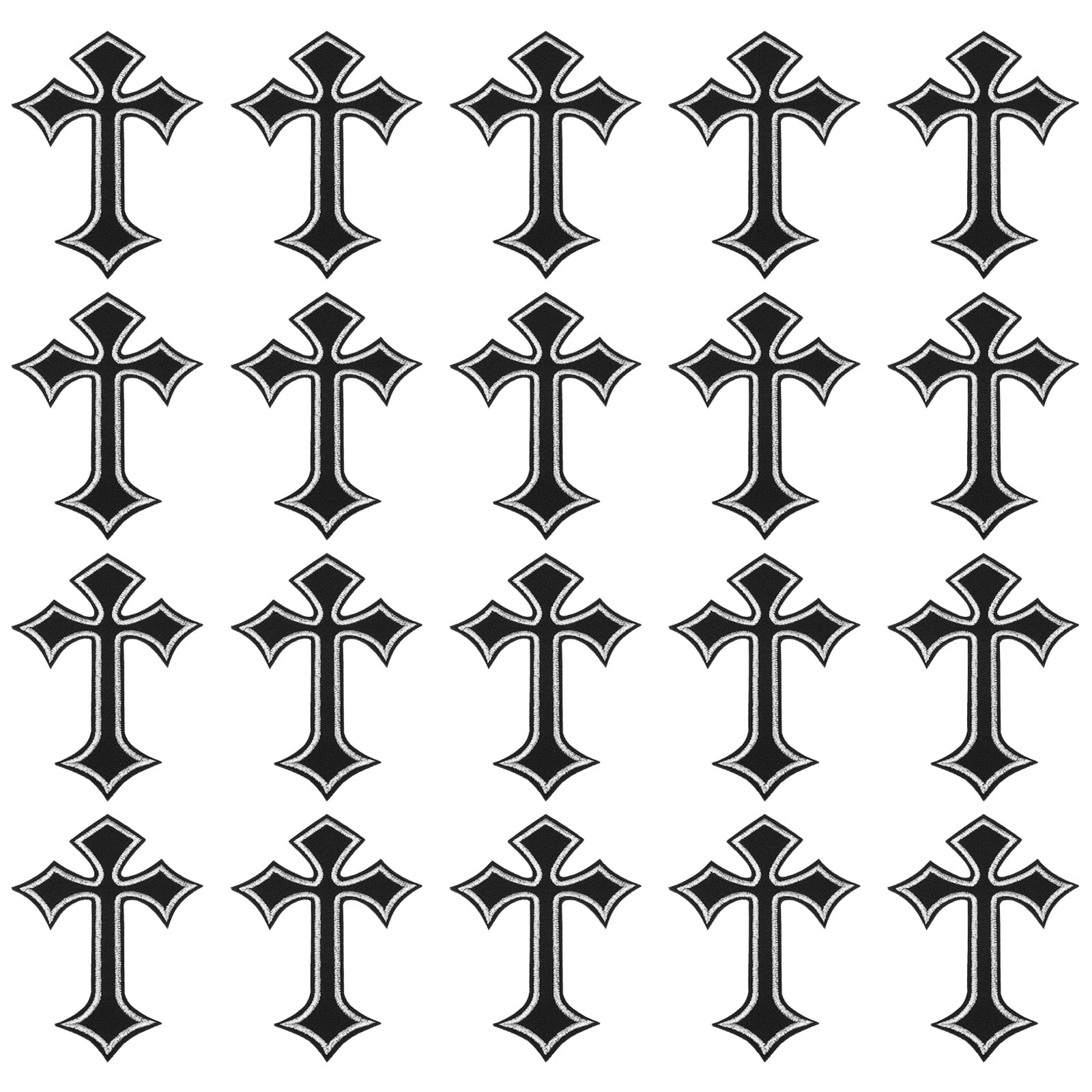 Click here for Unique Bargains 20 Pcs Cross Embroidered Patch Iro... prices