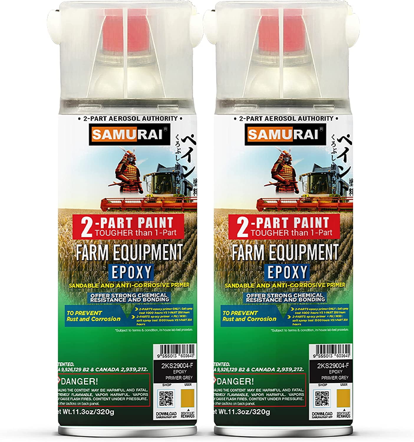 Samurai 2-Part Epoxy Primer for Farm Equipment Spray Paint (Metal ...