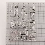 Ouginx Clear Stamps, Fancy Cat Rubber Stamp for Scrapbooking and Card ...