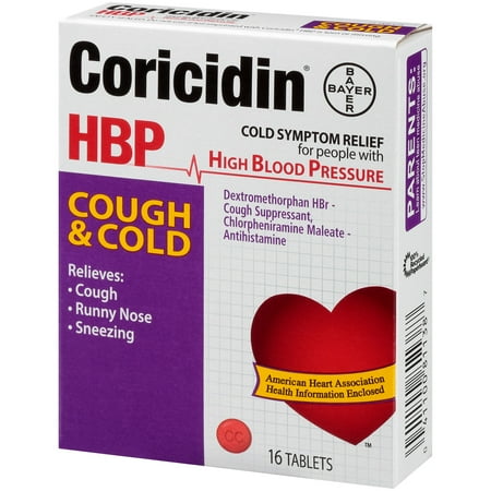 Coricidin HBP, Decongestant-Free Cold Symptom Relief for People with ...