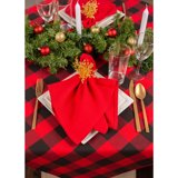 DII Red Buffalo Check Table Topper, 40x40", 100% Cotton - Walmart.com