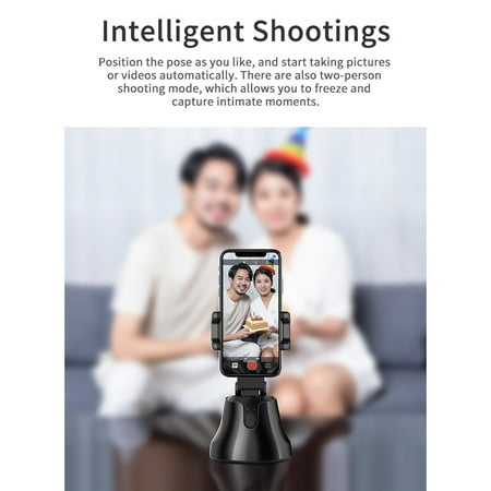 Gimbal 360 Degree Face Tracking Phone Holder Auto Rotating Phone Stand ...