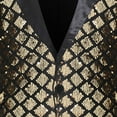 guisaled Men Sequin Blazer Shiny Stereoscopic Pattern Prom Suit Jacket ...