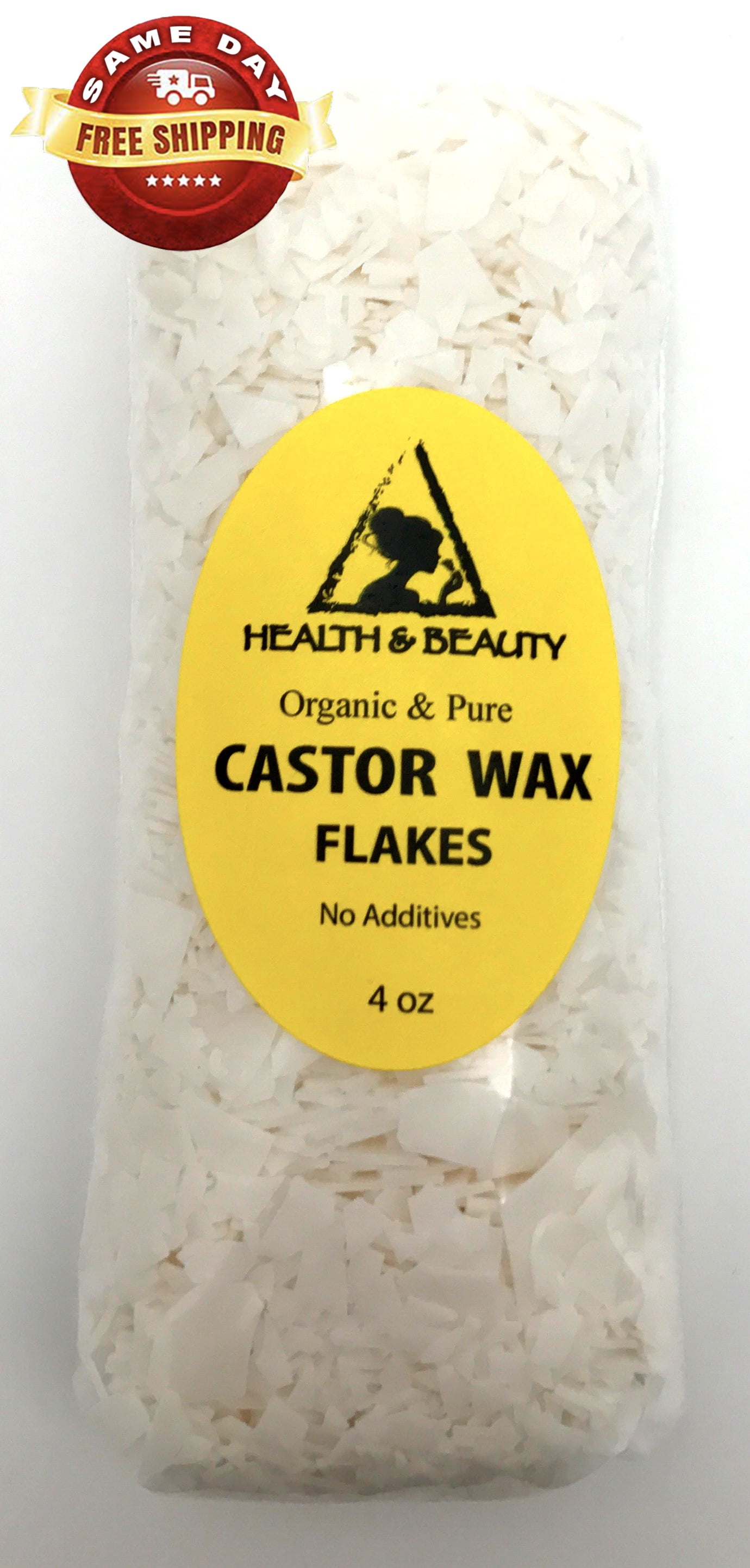 CASTOR WAX FLAKES ORGANIC VEGAN PASTILLES BEADS PREMIUM NATURAL 100% ...