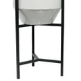 DecMode Iron Modern Planter with Stand, White, Set of 3 - Walmart.com