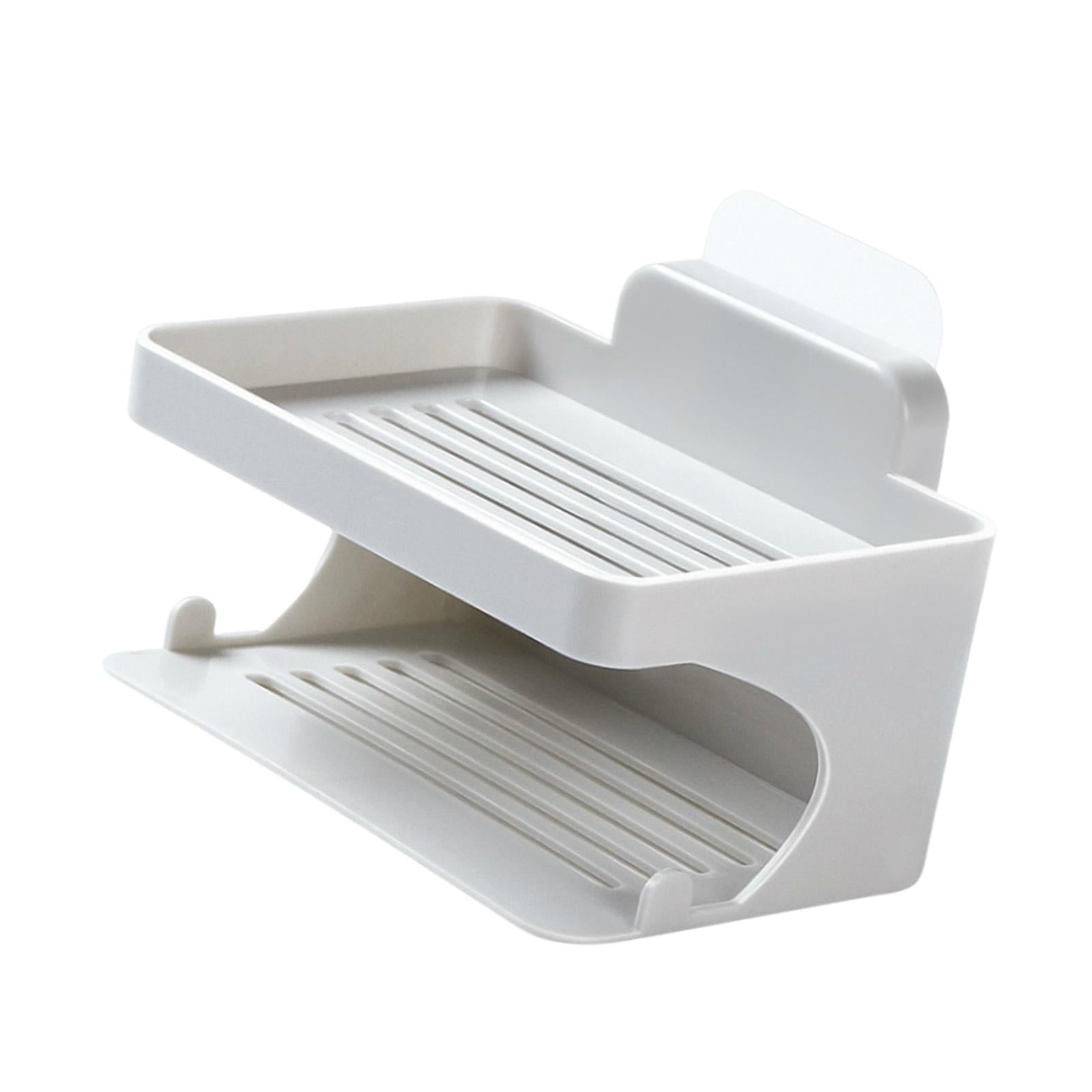 2 Tiers Soap Dish Creative Soap Tray Soap Saver Wall Mounted Soap Rack ...