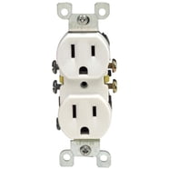 Leviton CR20-W 20-Amp, 125-Volt, Narrow Body Duplex Receptacle ...