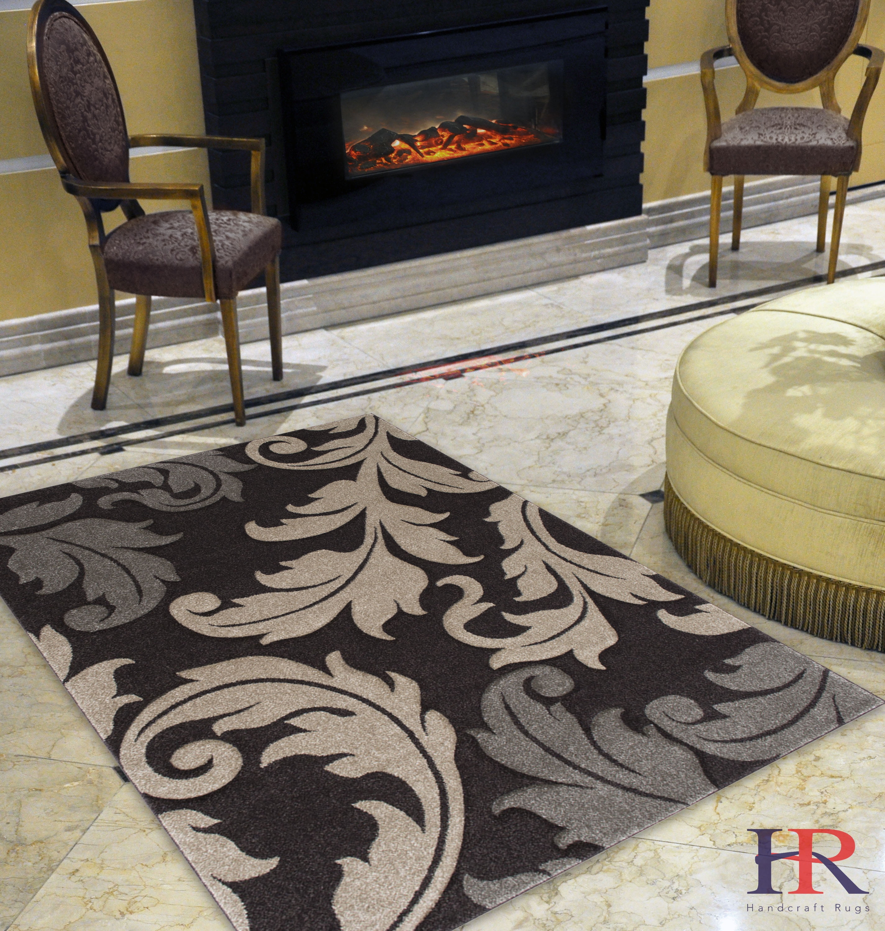 Chocolate/Beige/Ivory.Handcraft Rugs Thick and Plush High Quality Area ...