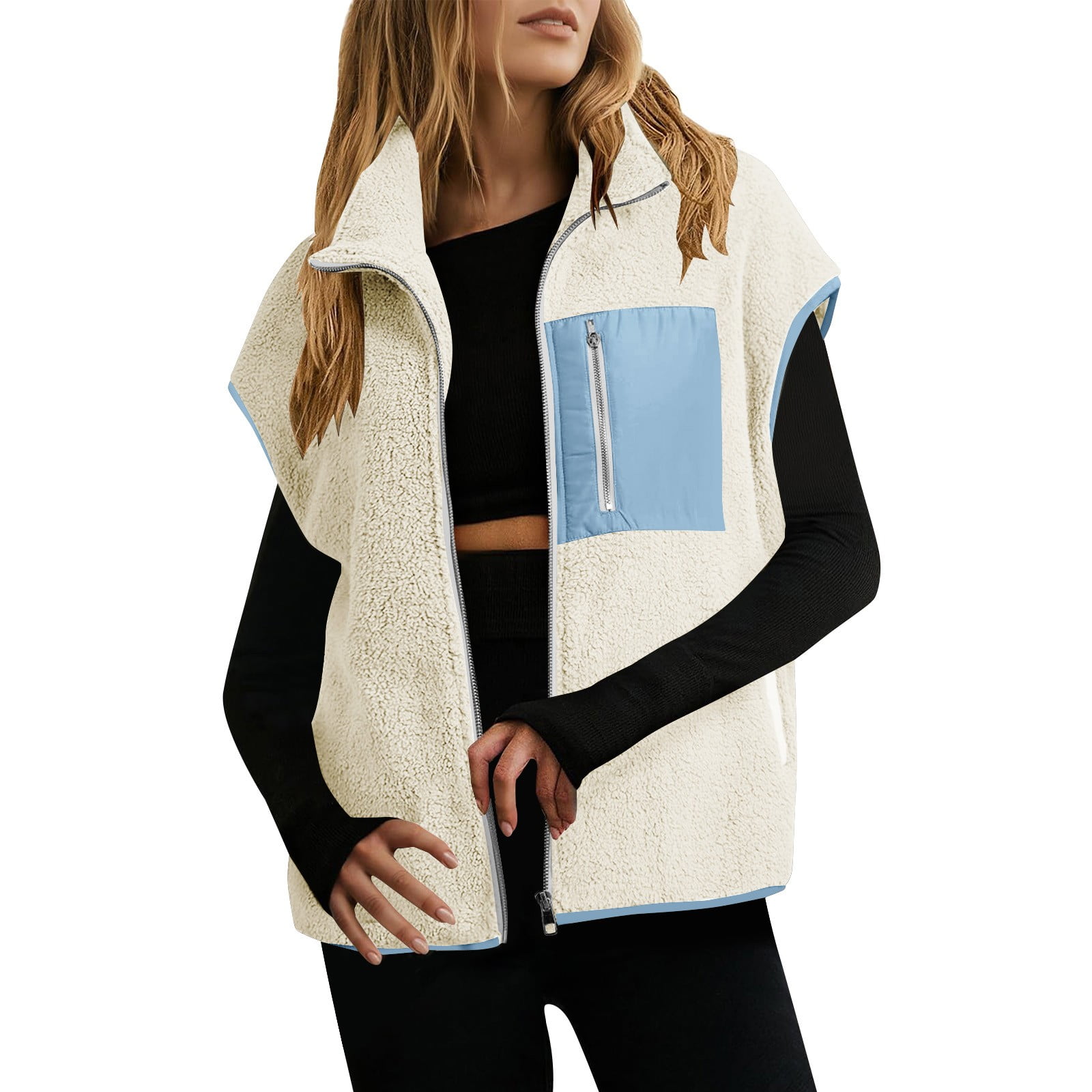 Click here for Amzcrzy Winter Vest For Women Trendy Colorblock Pa... prices