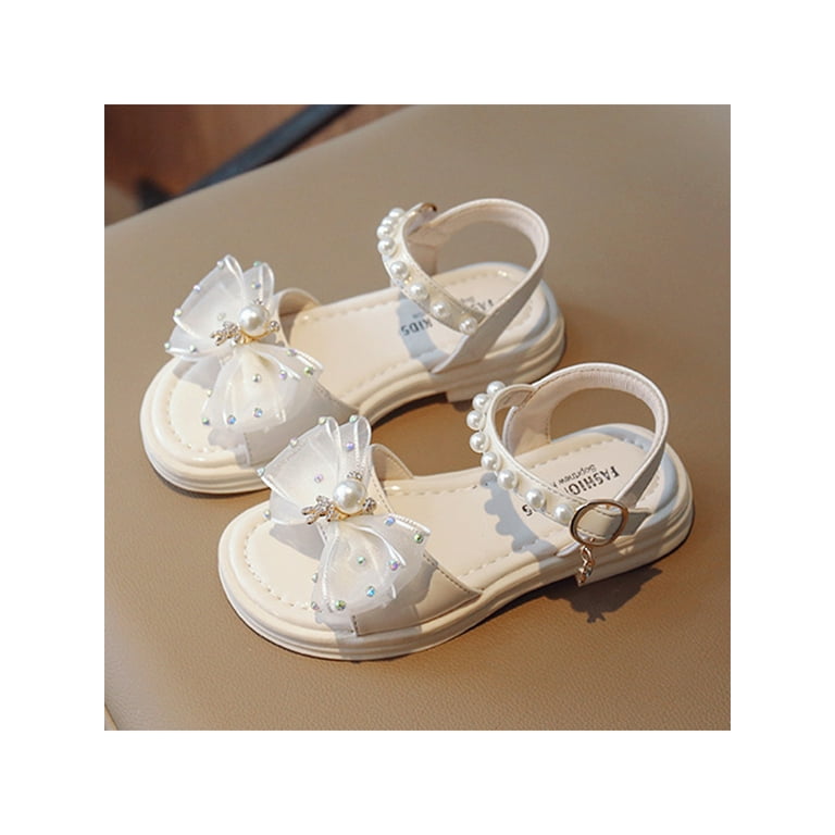 Girls White Dress Sandals