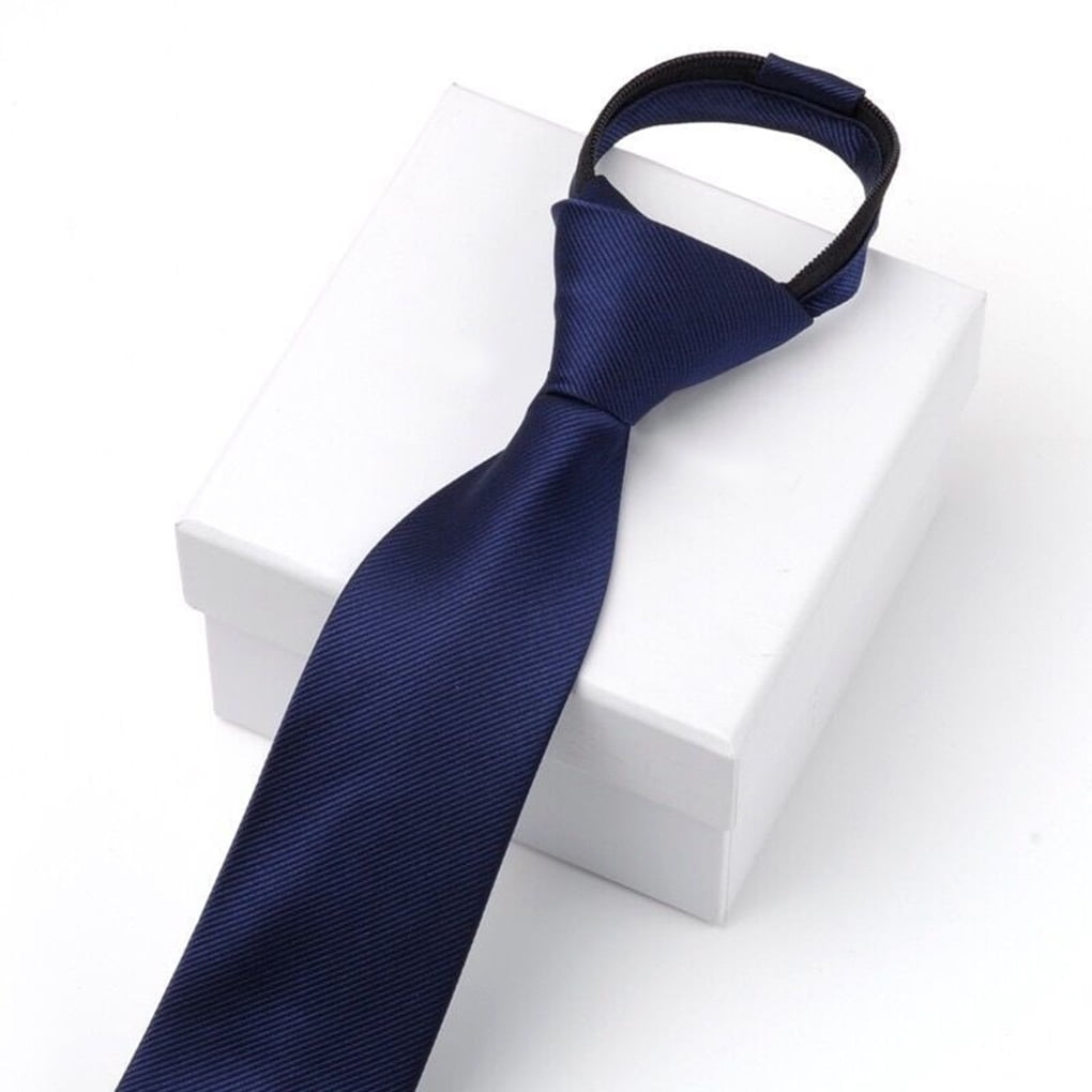Click here for Wifetoo Men Boys Zipper Tie Solid Pre-Tied Men Tie... prices