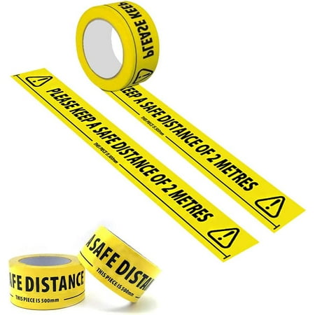 2 Rolls Social Distancing Tape Keep Your Distance Signage Caution Tape ...