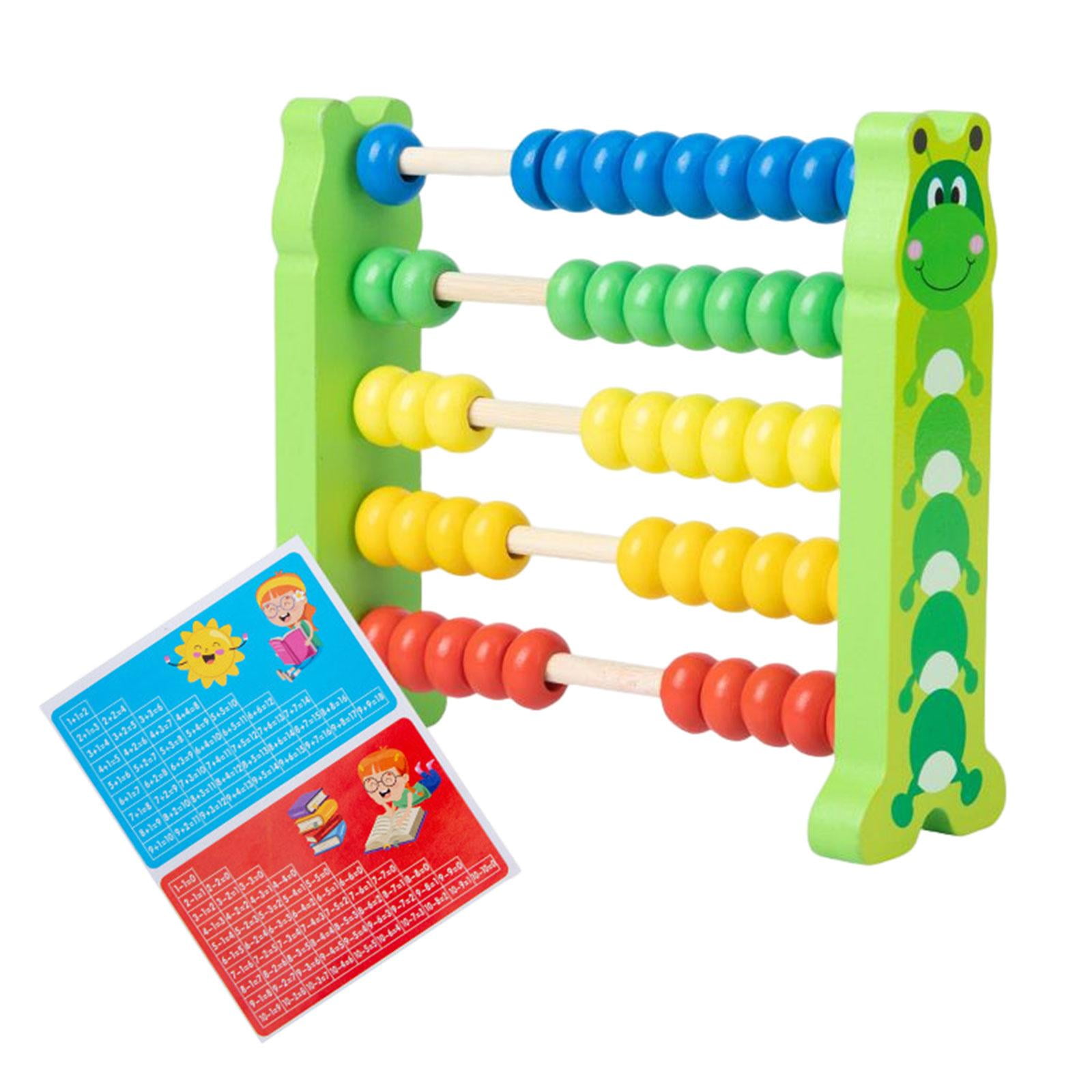 Montessori Wooden Abacus Math Learning Toy Manipulative Counting with ...