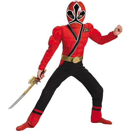 Power Rangers Red Ranger Samurai Muscle Child Halloween Costume ...