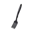 Black 12 Inch Long Handle Silicone Mixing Fork, High Heat Resistant Non ...