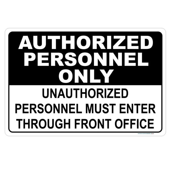 Printable Authorized Personnel Only Signs