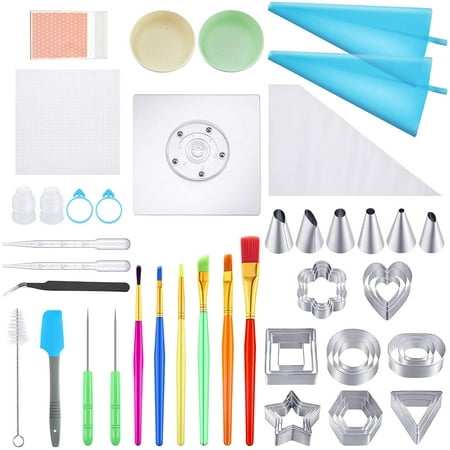 203 Pieces Cookie Decorating Supplies Kit, 24 Geometric Shaped Cookie ...