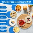 16oz-10 Pack Food Storage Jars & Containers, Stackable Heavy Duty ...
