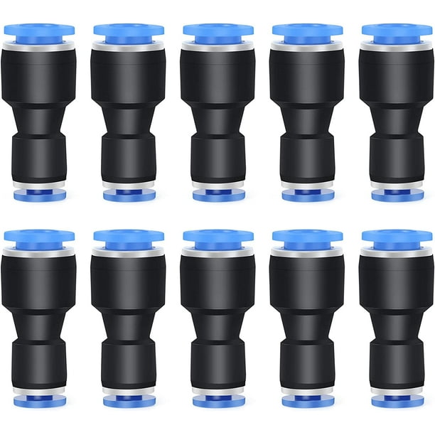 10 Uds. Reductor recto de 8Mm Od X 6Mm Od para conectar accesorios ...