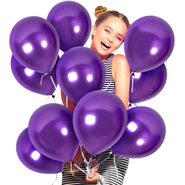 Matte Black Balloons 36 Pack Thick Premium Shiny Latex 12 Inches Opaque ...